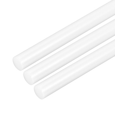 Plastic Round Rod,12.5mm Dia 50cm White Engineering Plastic Round Bar ...