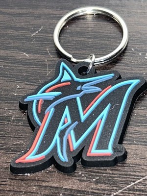 Miami Marlins Keychain Official Team Logo MLB Baseball 2019 Rubber Key ...
