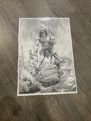 CONAN The BARBARIAN AUTOGRAPHED Neal Adams Print 2012 MINT CONDITION ...