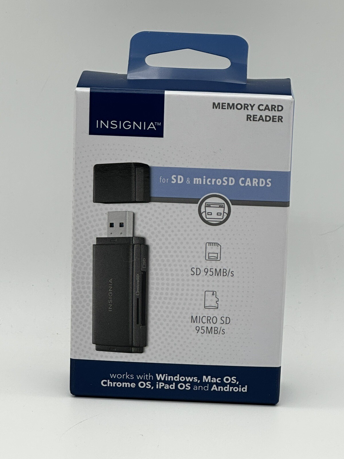 Insignia - USB 3.2 SD and microSD Memory Card Reader - Black [NS-CRSA1 ...