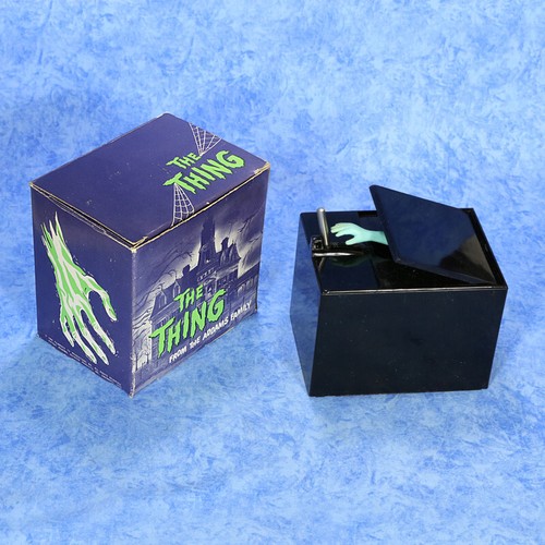 1964 ADDAMS FAMILY THING Battery Toy in BOX by Poynter 1st Version Pre ...