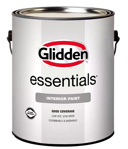 Glidden Essentials Pure White/Flat Matte Interior Base Paint, Washable ...