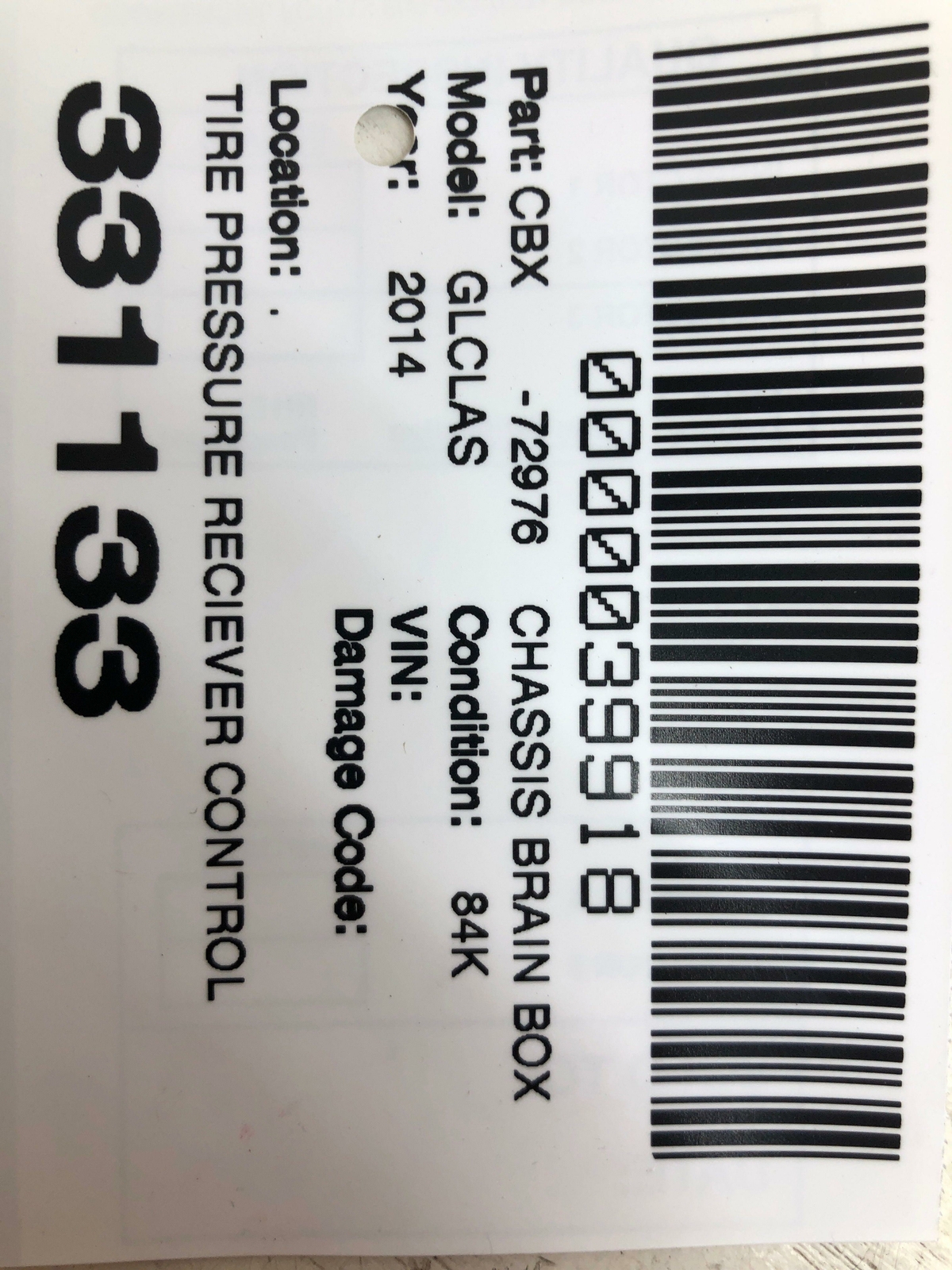 2014-2016 MERCEDES GL63 AMG X166 TIRE PRESSURE CONTROL MODULE ...