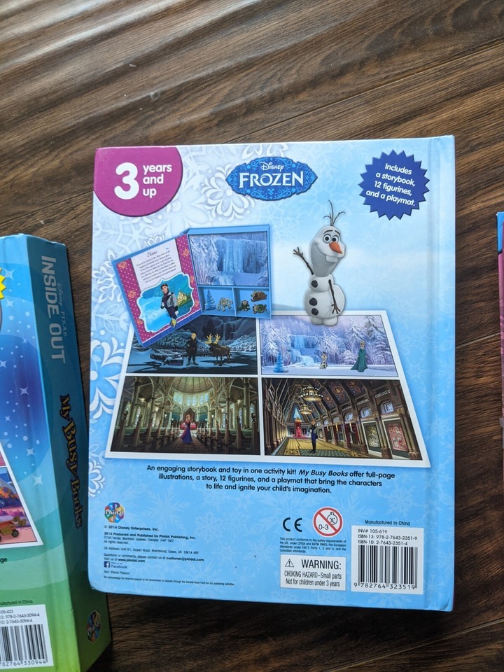Lot of 3 My Busy Kids Books Pretty Princesses Inside Out Frozen ...