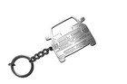 Stainless Steel Keychain Front View Car Laser Cut Key Ring fit Dodge ...