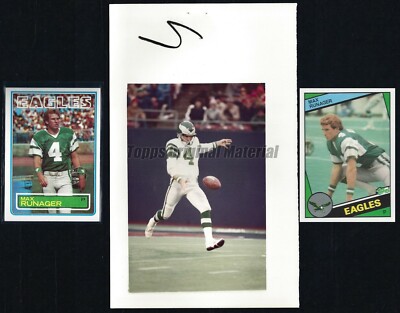 Max Runager Eagles 1983 Topps Original Extra Photo 5x8 Vault Archives ...