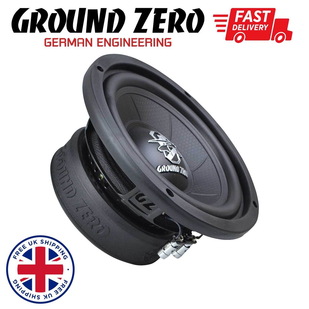 Ground Zero Car Audio Logo Ground Zero GZRB 20SPL 8" Subwoofer Box