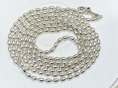 Authentic Pandora Sterling Silver Necklace 80cm Rice Ball Chain 590143 ...
