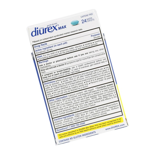 Diurex Max Diuretic Water Pills - 24 Caplets for sale online | eBay