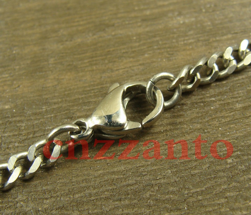 Pure Titanium Curb chain necklace anti-allergy 3.5mm width 23.6 " (60cm ...