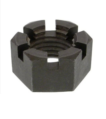 QTY 50 SLOTTED CASTLE Hex Nut M16 (16mm) 2.00mm Pitch Plain Finish ...