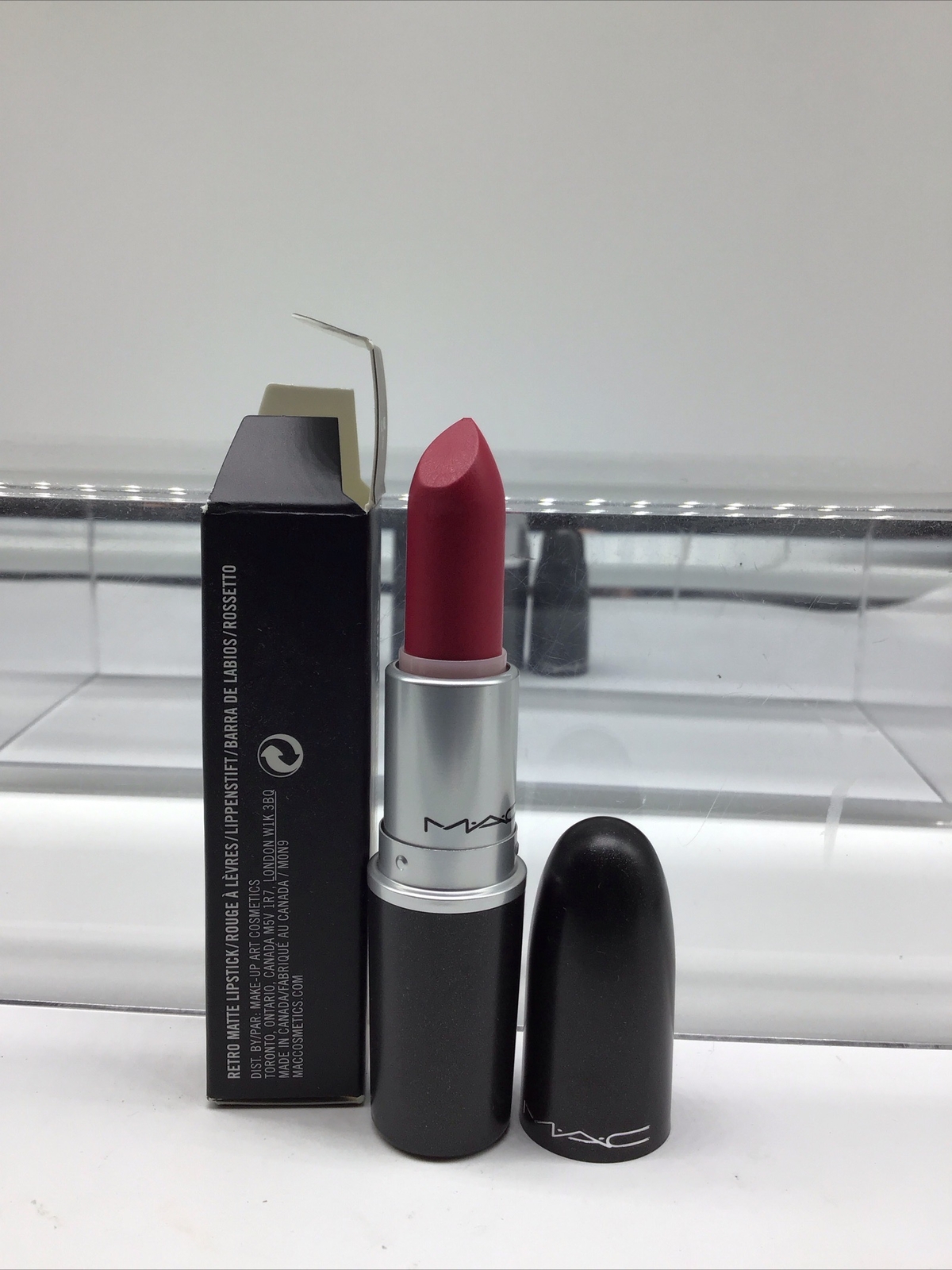 BNIB Mac All Fired Up Retro Matte Pink Berry Lipstick Limited Edition ...