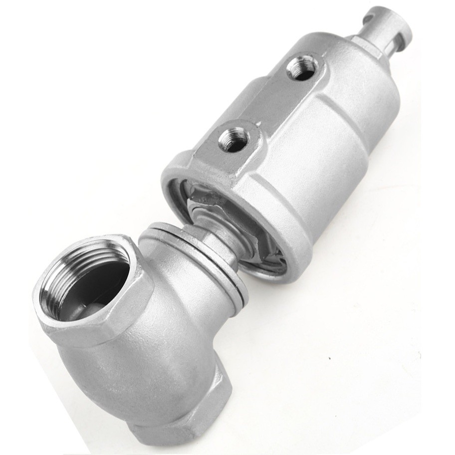 1/2'' Inch T Type Pneumatic Actuated Angle Seat Valve Steam Water Dryer ...