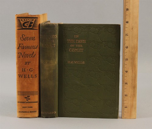 2 First Edition H.G. WELLS Books, In the Days of the Comet & Seven ...