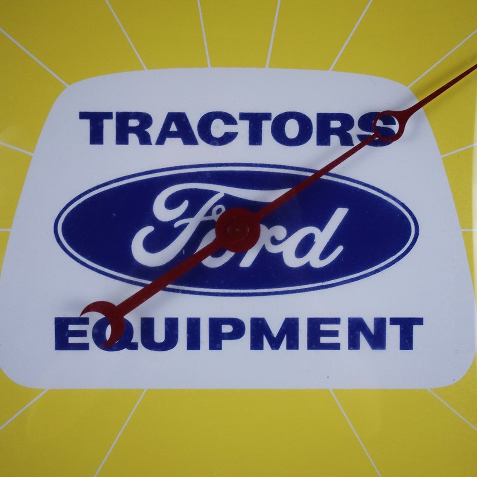 Pam Clock Company Ford Tractors Equipment Square Thermometer 12 Inches ...
