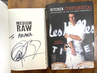Anthony Bourdain Medium Raw SIGNED + Kitchen Confidential 1st/ 1st PRINTING 9780061718946| eBay