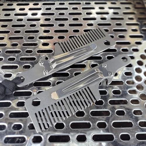 EDC Titanium Alloy Multifunction Tool Men Comb Hair And Beard Pocket ...