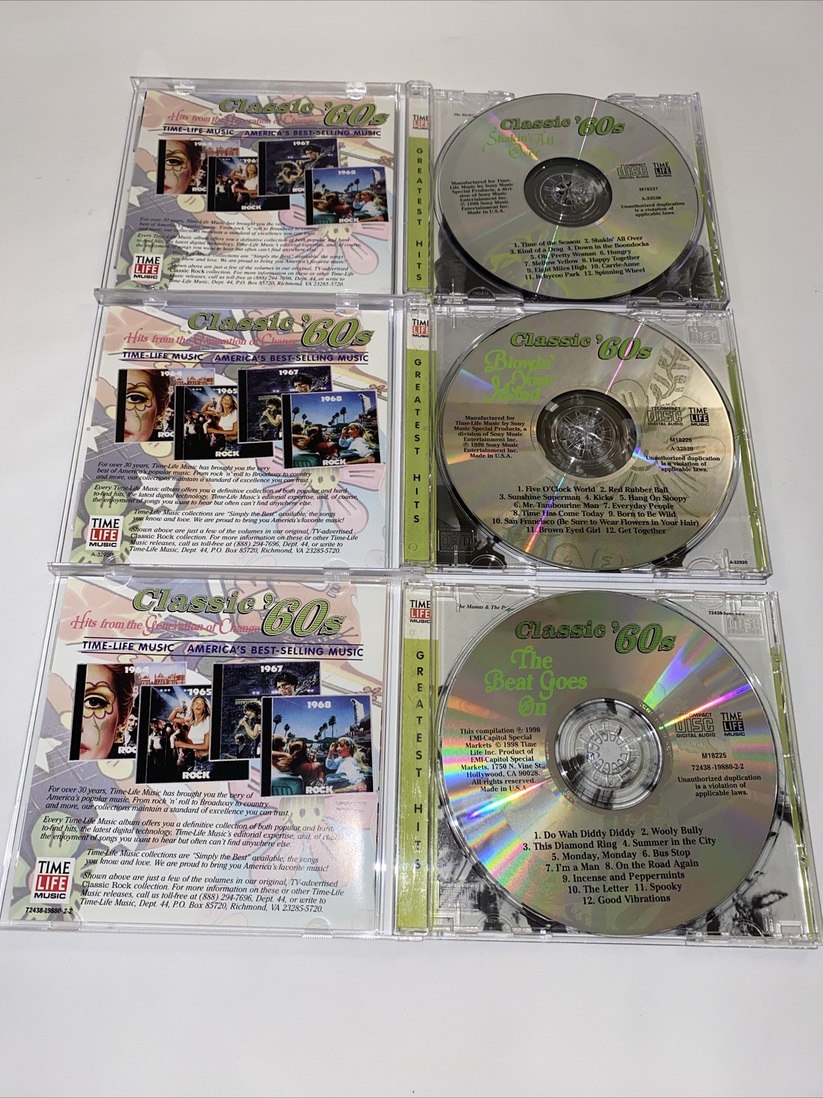 Classic '60s 3 CD Box Set Time Life Various Artist 36 Songs (CD) | eBay