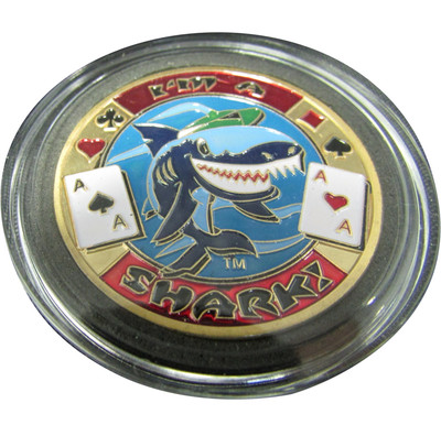 Casino Poker Card Guard Cover Protector I'm a Shark! | eBay