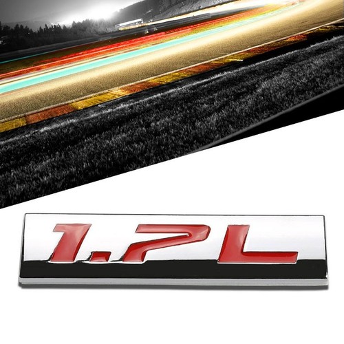 Red/Chrome 1.7L Sign Trim Rear Trunk Metal Badge Decal Emblem 3M ...
