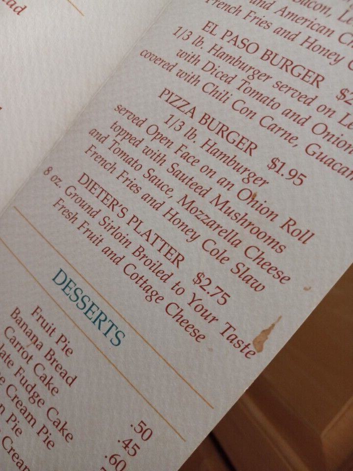 Vintage 20th Century Fox Studio THE COMMISSARY Lot Restaurant Menu | eBay