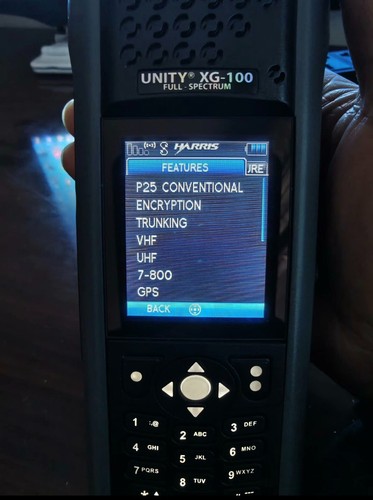 Harris Unity XG-100 P25 UV 7-800MHz XG-100 Encryption Trunking GPS ...