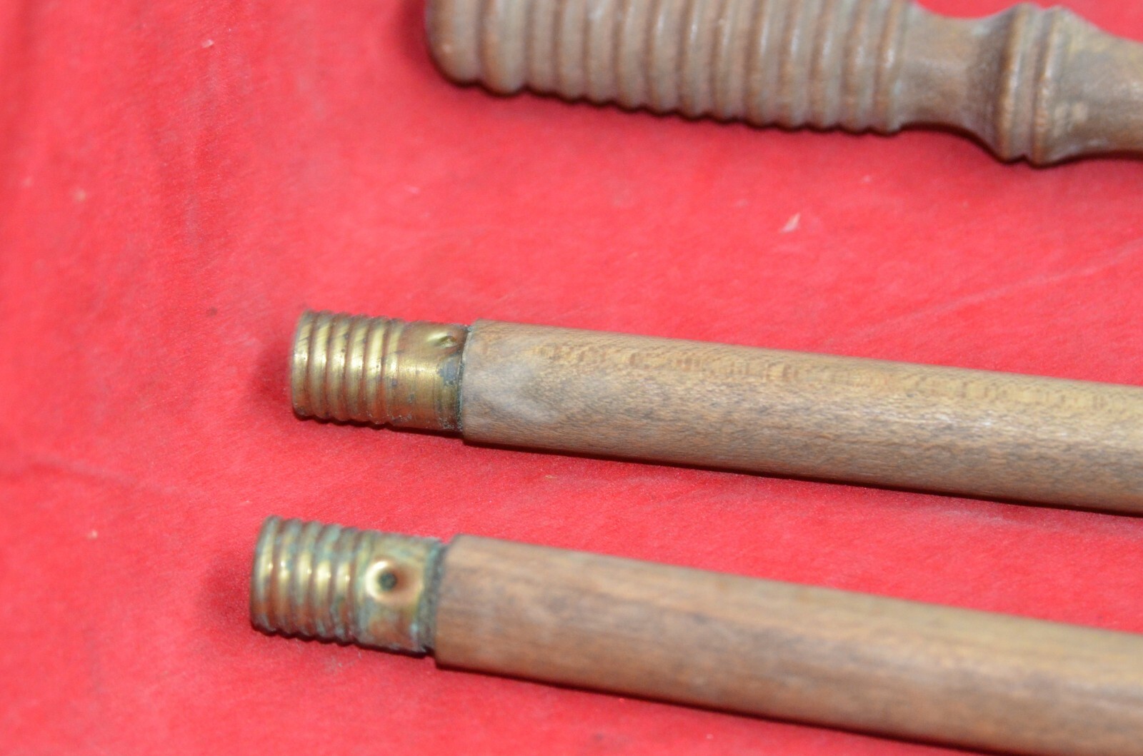 Antique Wood Brass Cleaning Rod Gun Rifle Shotgun Barrel Wadding 3 ...