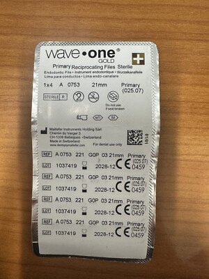 Wave One Gold Primary Reciprocating Files, Sterile 21mm BRAND NEW | eBay
