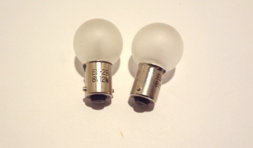 UNITRON BULB EL-2B LOT OF( 2 ea) 8 VOLT 12 WATT MINATURE FROSTED *NEW ...