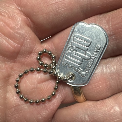 Vtg 1964 GI Joe Dog Tag TM Hasbro Silver Bead Action Soldier Sailor ...