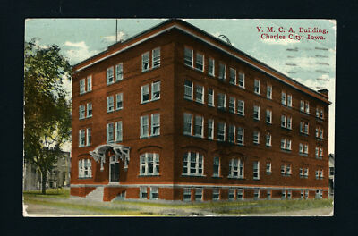 Charles City Iowa IA 1918 Corner YMCA Building, 5 Stories, Included ...