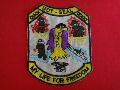 US Navy UDT SEAL QUICK-DEADLY "My Life For Freedom" Vietnam War Patch ...