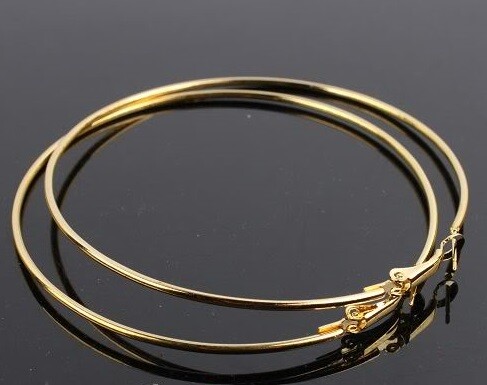 Earrings Round Hoop Hook Jewelry Earrings - large gold tone | eBay