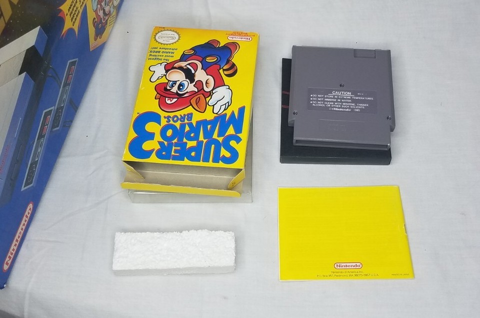 NES Nintendo Challenge Set Box Console Mario Bros 3 Complete CIB w Game ...