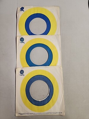 45 RPM 7" RECORD SLEEVES CO. SLEEVE 3 PACK SEE PHOTOS - Capitol (SLV166 ...