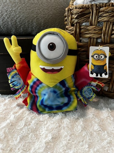 2016 Despicable Me Minion 9” Tie Dye Peace Hippie Tag On | eBay