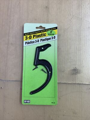 NEW Hy-Ko 3D Plastic House Numbers - 4 inches - PN-29 - #5 | eBay