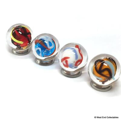 4 x 16mm Handmade Marbles - Suspended Spheres Glass Art Toy Marbles ...