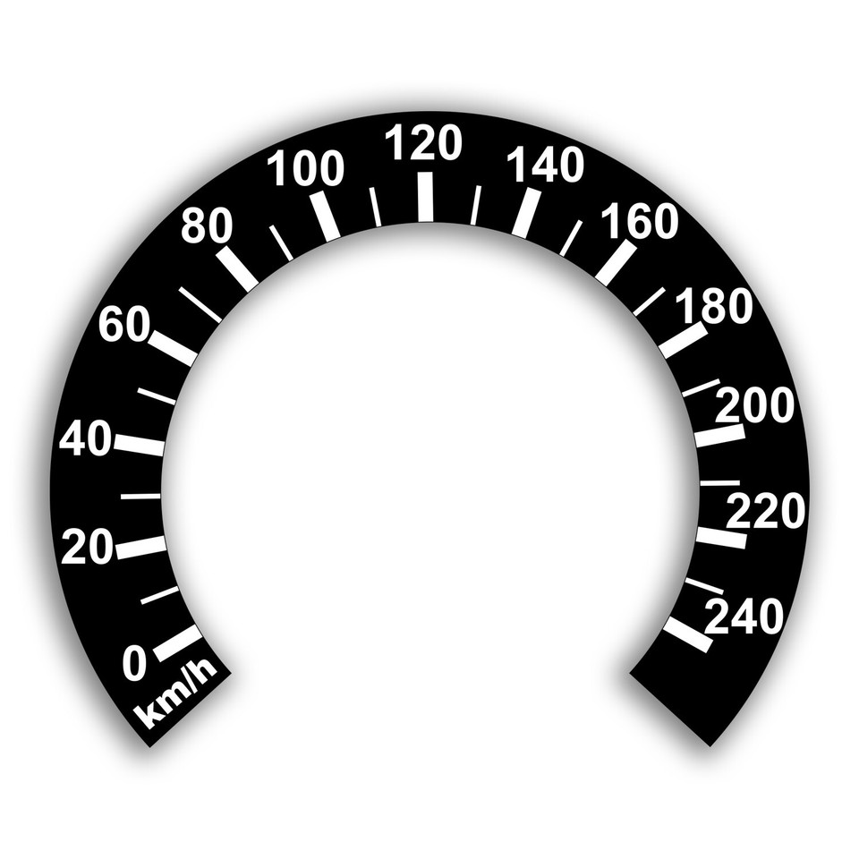 2004 - 2017 Harley-Davidson V-Rod speedometer conversion sticker, KM/H ...