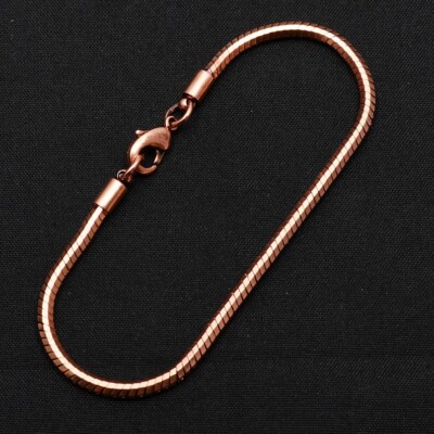 Pure Copper Snake Chain Bracelet Copper Arthritis Pain Relief Biker ...