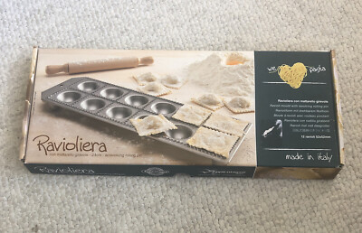 Eppicotispai 12-Hole Aluminum Square Ravioli Maker with Rolling Pin | eBay