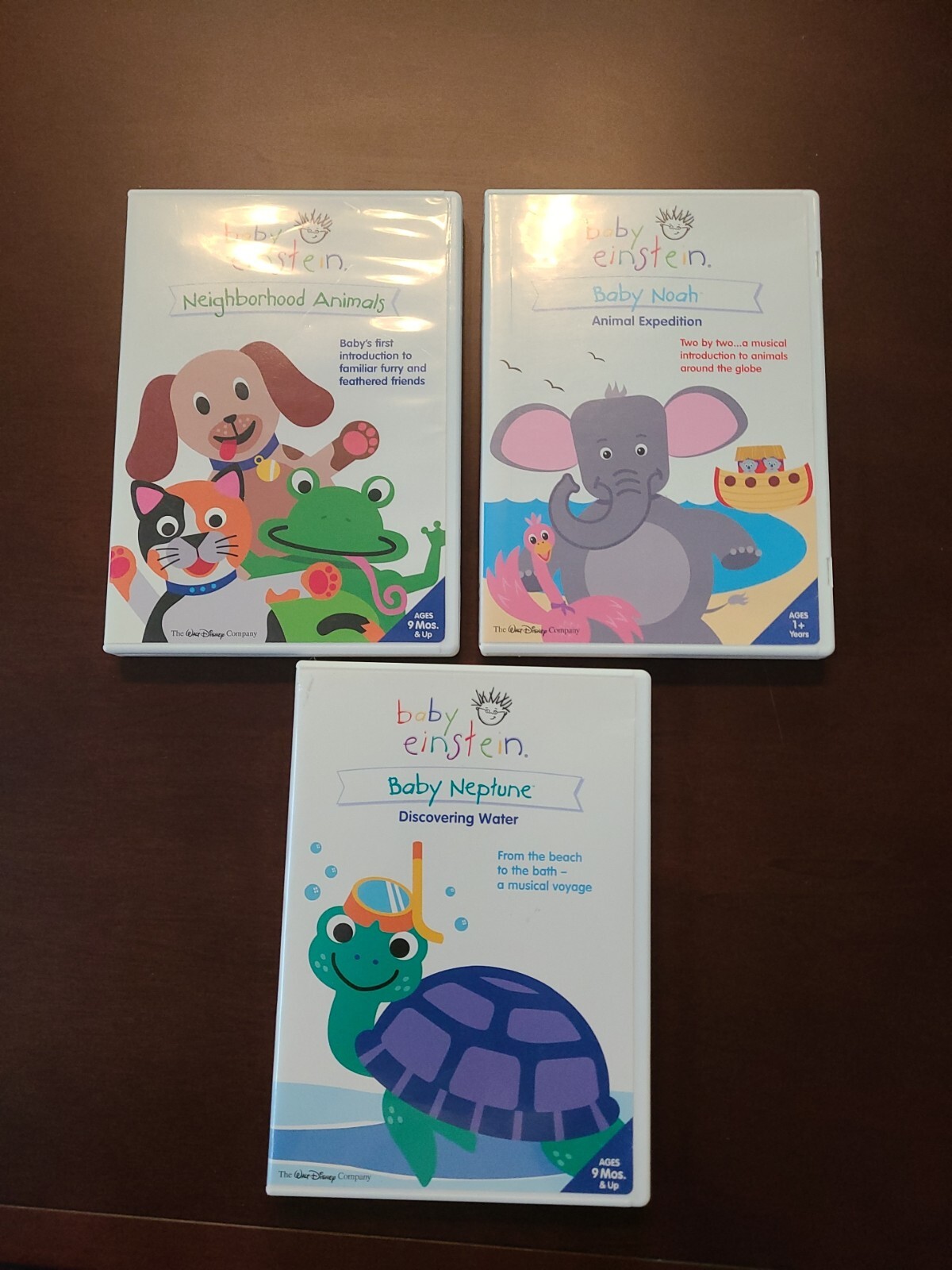 Baby Einstein 3 DVD Lot Baby Neptune, Baby Noah and Neighborhood ...