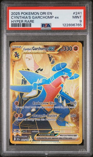 2025 Pokemon #241/182 Cynthia's Garchomp ex Hyper Rare PSA 9 | eBay
