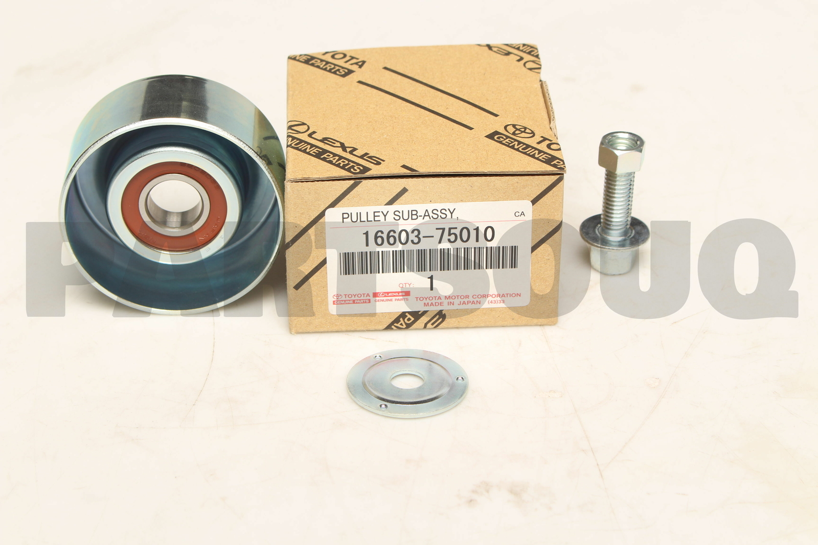 1660375010 Genuine Toyota PULLEY SUB-ASSY, IDLER 16603-75010 | eBay