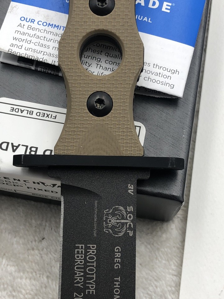 Benchmade 185BK-1 Prototype SOCP Fixed Blade Knife NIB Made In USA | eBay