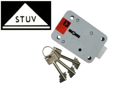STUV Safe Lock Cablox VDS Double Bitted High Security 3 x 60mm Keys ...