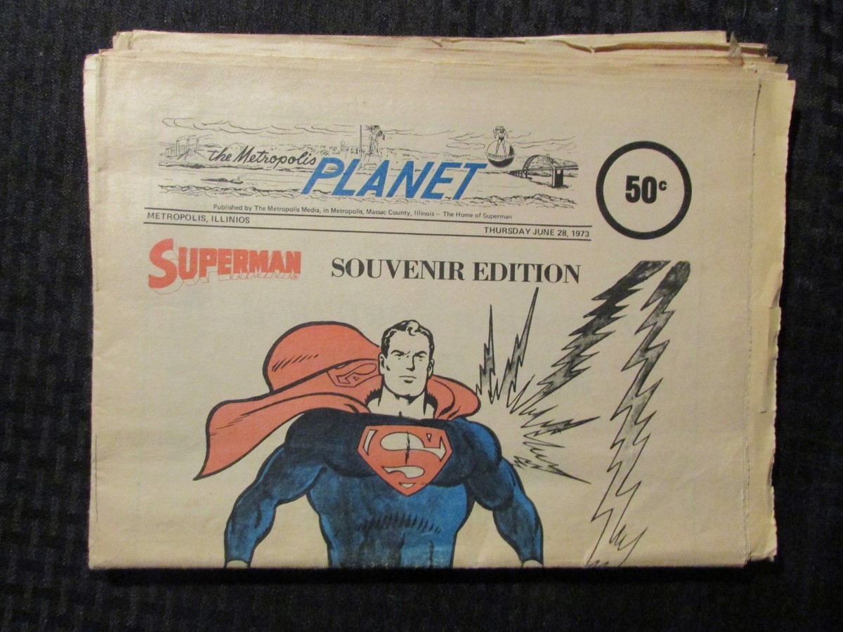 Superman Newspaper Invitation WIZARD: SUPERMAN TRIBUTE EDITION – THE