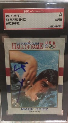 MARK SPITZ signed #2 - 1992 Impel Card - 9 Olympic Gold Medals ...
