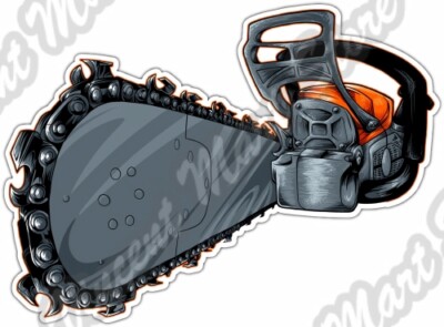 Chainsaw Lumberjack Logging Tool Car Car Bumper Vinyl Sticker Decal 5 ...