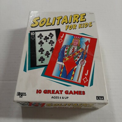 SOLITAIRE FOR KIDS by University Games Ages 6+ 10 Great Games #01574 ...